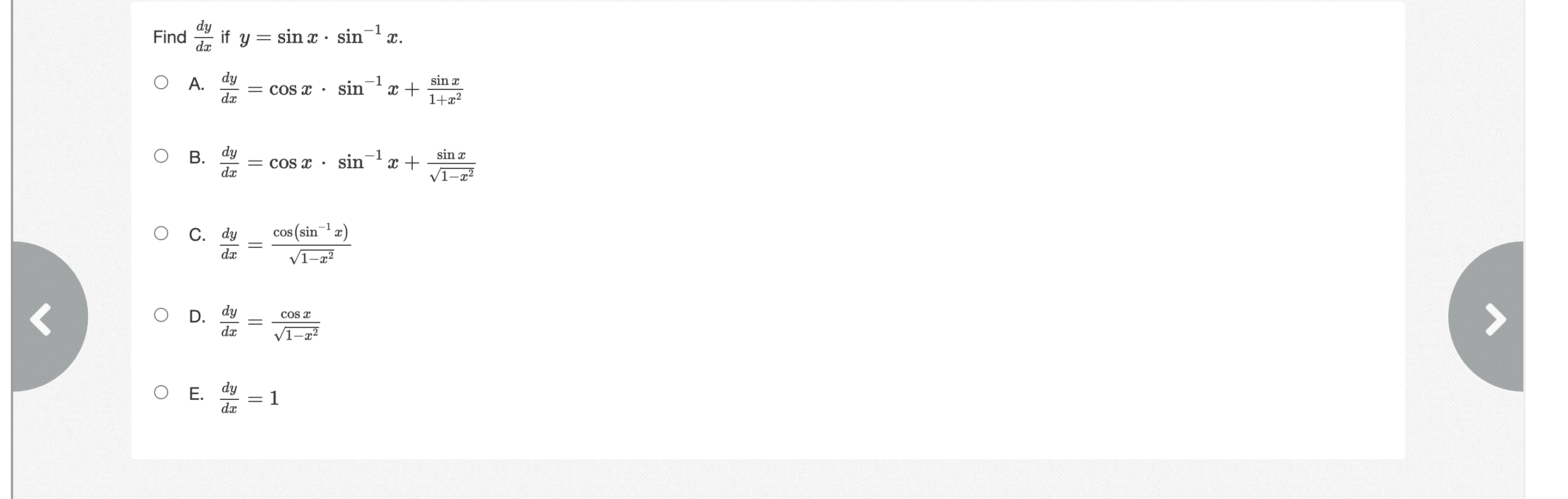 Solved Find dx2d2y if x2+y2=2x+4 A. dx2d2y=y1−x B. | Chegg.com