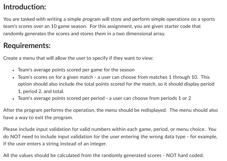 Solved Introduction: You are tasked with writing a simple | Chegg.com