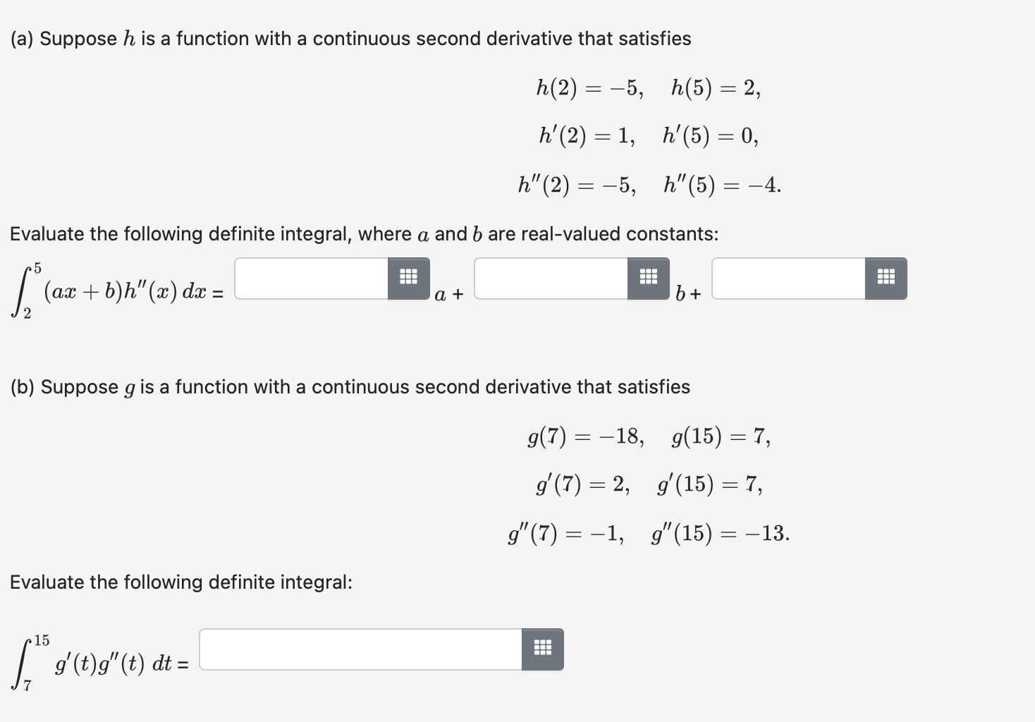 Solved A Suppose H Is A Function With A Continuous Second