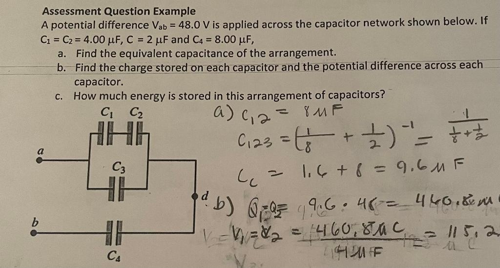Solved Assessment Question Example A potential difference | Chegg.com