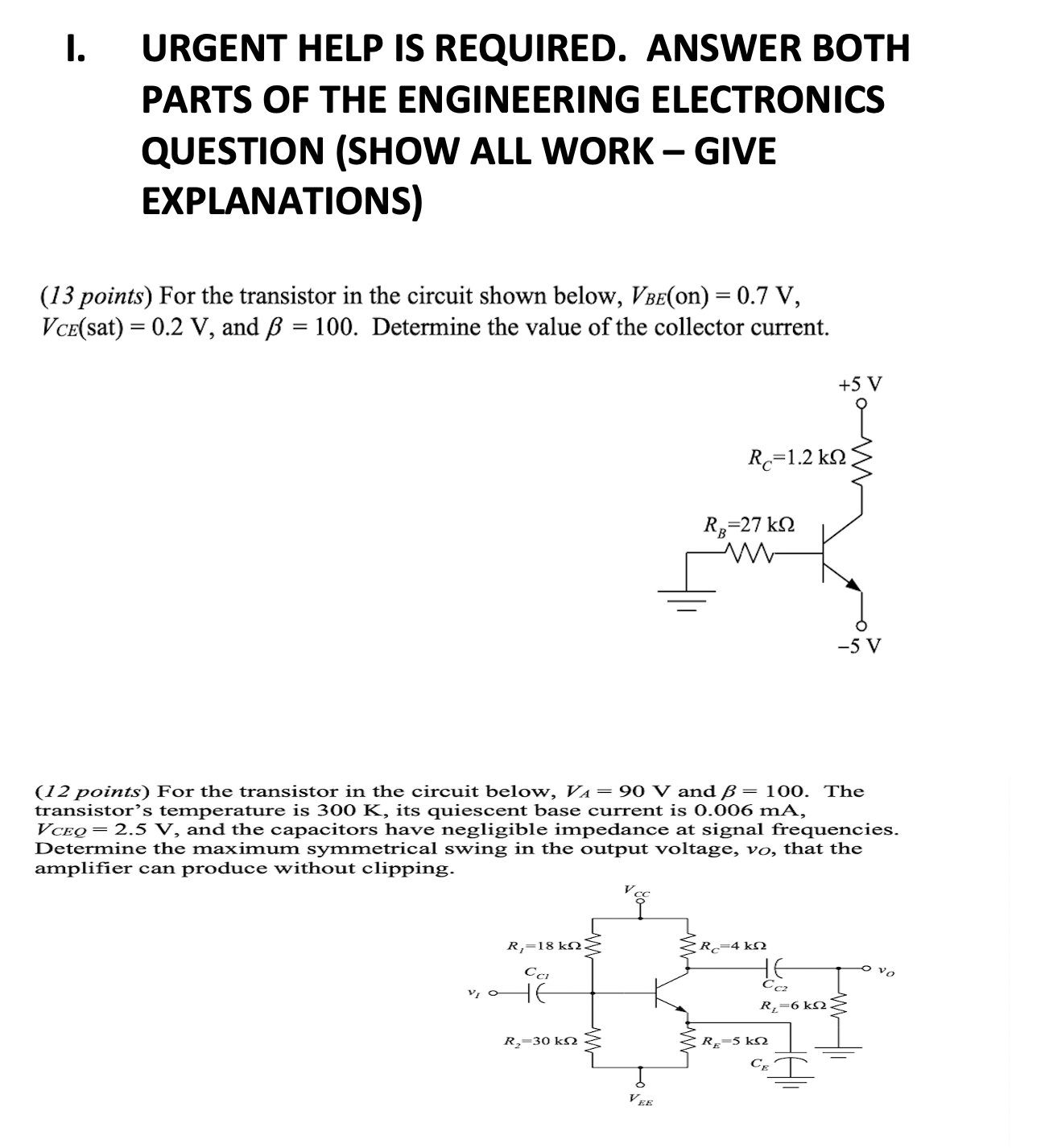 Solved URGENT HELP IS REQUIRED. ANSWER BOTH PARTS OF THE | Chegg.com