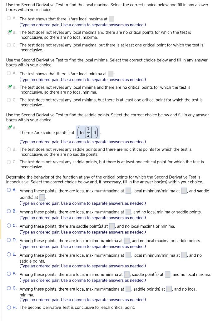 Solved Find the critical points of the following function. | Chegg.com