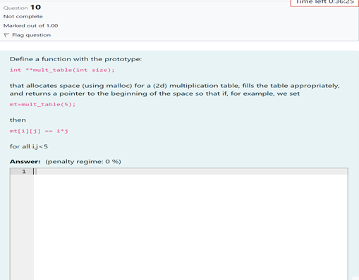 Solved Time lett 0:36:25 Question 10 Not complete Marked out | Chegg.com