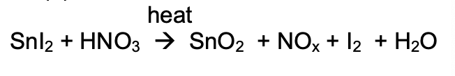 Solved What are the balanced equations for SnI2 + HNO3 and | Chegg.com