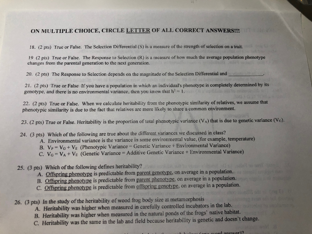 Solved ON MULTIPLE CHOICE, CIRCLE LETTER OF ALL CORRECT | Chegg.com