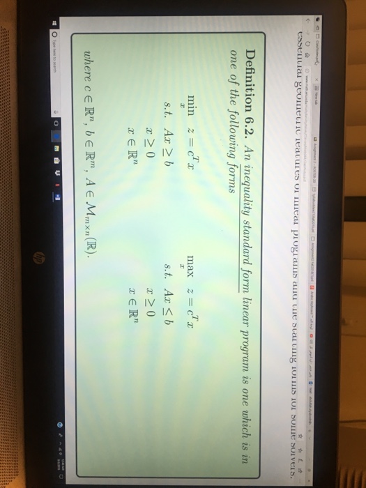 Solved Convert the following linear programs into standard | Chegg.com