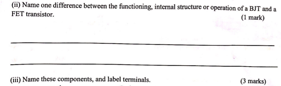 Solved ) Draw an NPN BJT transistor, and label all | Chegg.com