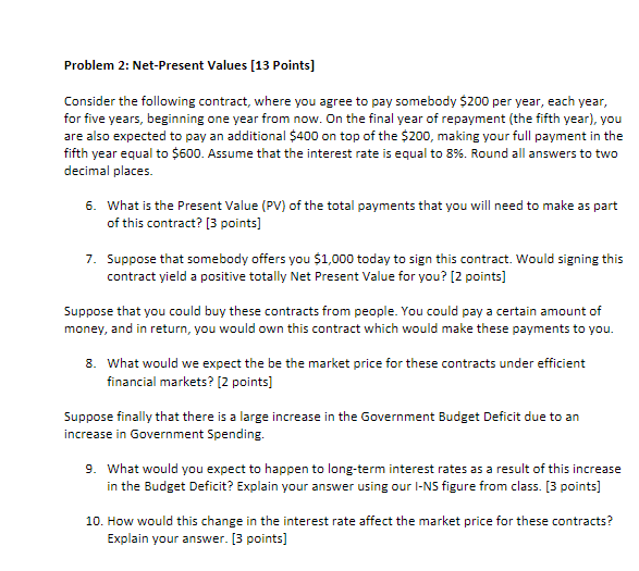 ECO 102: Introduction to Macroeconomics Problem Set | Chegg.com