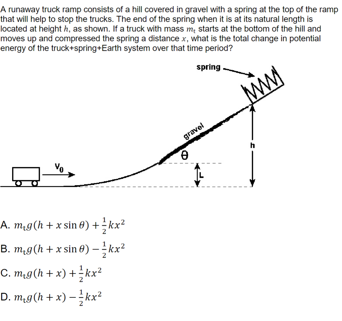 Solved A runaway truck ramp consists of a hill covered in | Chegg.com