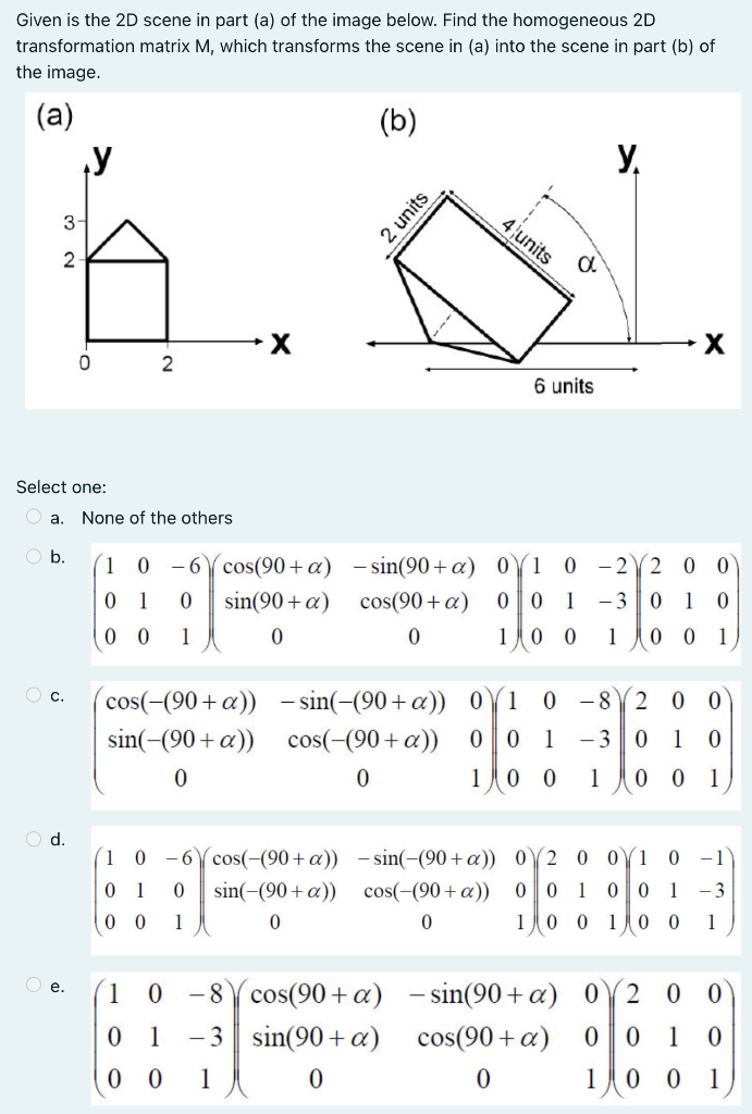 Solved Given is the 2D scene in part (a) of the image below. | Chegg.com
