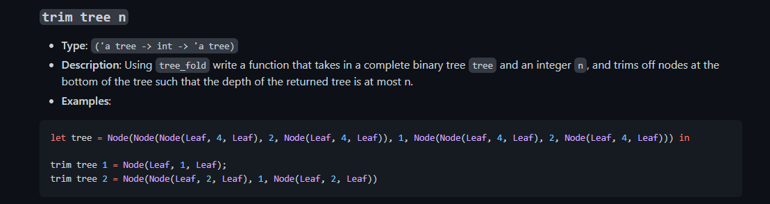 Solved type 'a tree = | Node of 'a tree * 'a * 'a tree | | Chegg.com