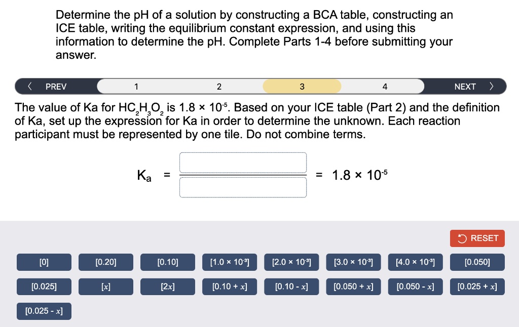 Solved Determine the pH of a solution by constructing a BCA | Chegg.com