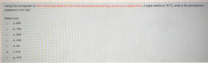 Solved Using the nomograph at | Chegg.com