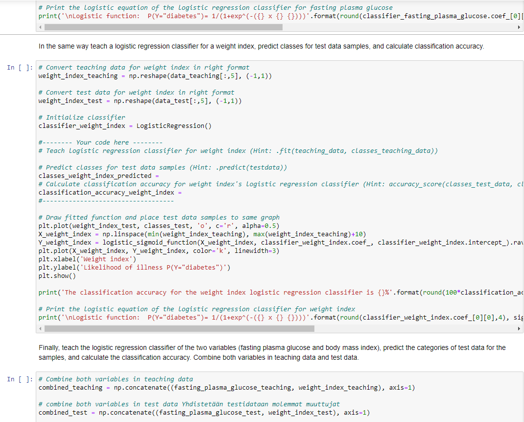 Solved Task 2. Logistic regression ¶ On second task logistic | Chegg.com