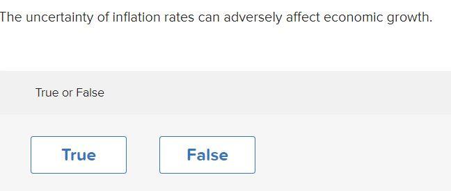 Solved The uncertainty of inflation rates can adversely | Chegg.com