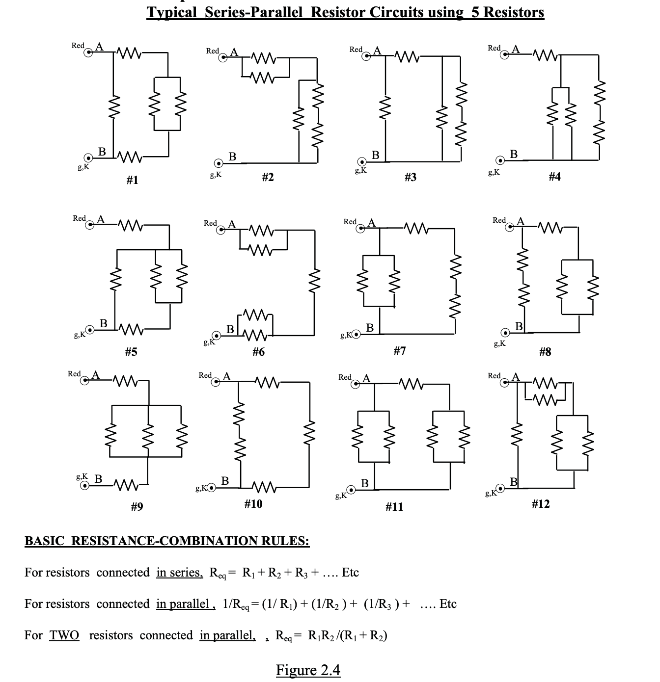 Solved Typical Series-Parallel Resistor Circuits using 5 | Chegg.com