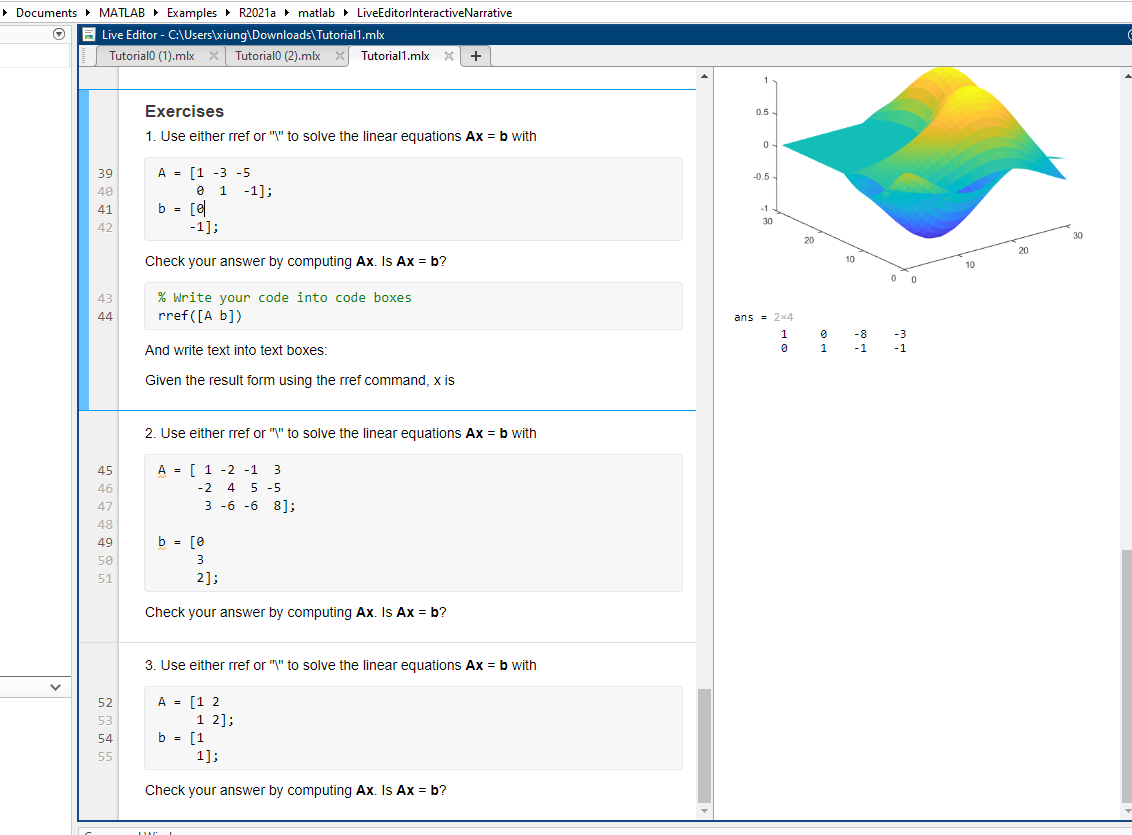 Solved Documents MATLAB Examples R2021a matlab | Chegg.com