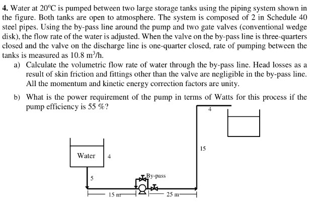 Solved Water at 20 degree C is pumped between two large | Chegg.com