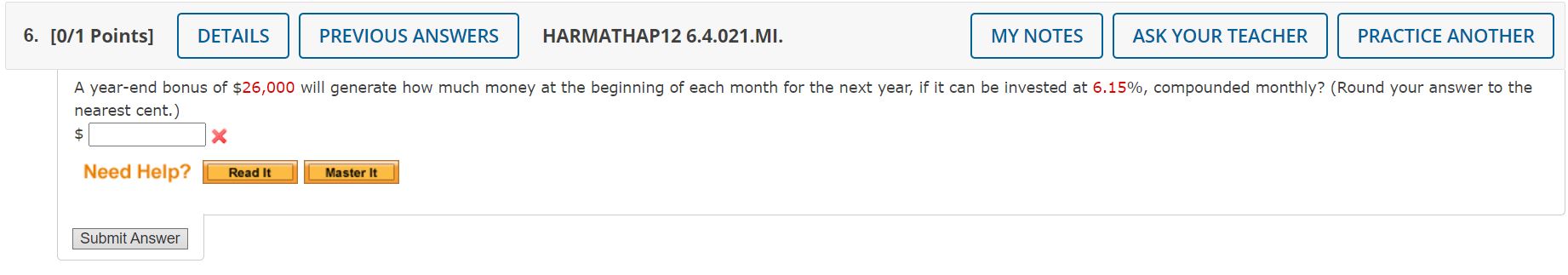 Solved nearest cent.) $ | Chegg.com