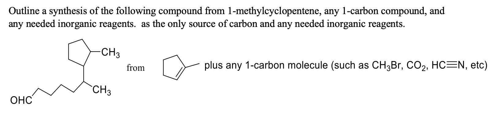 Solved Outline a synthesis of the following compound from | Chegg.com