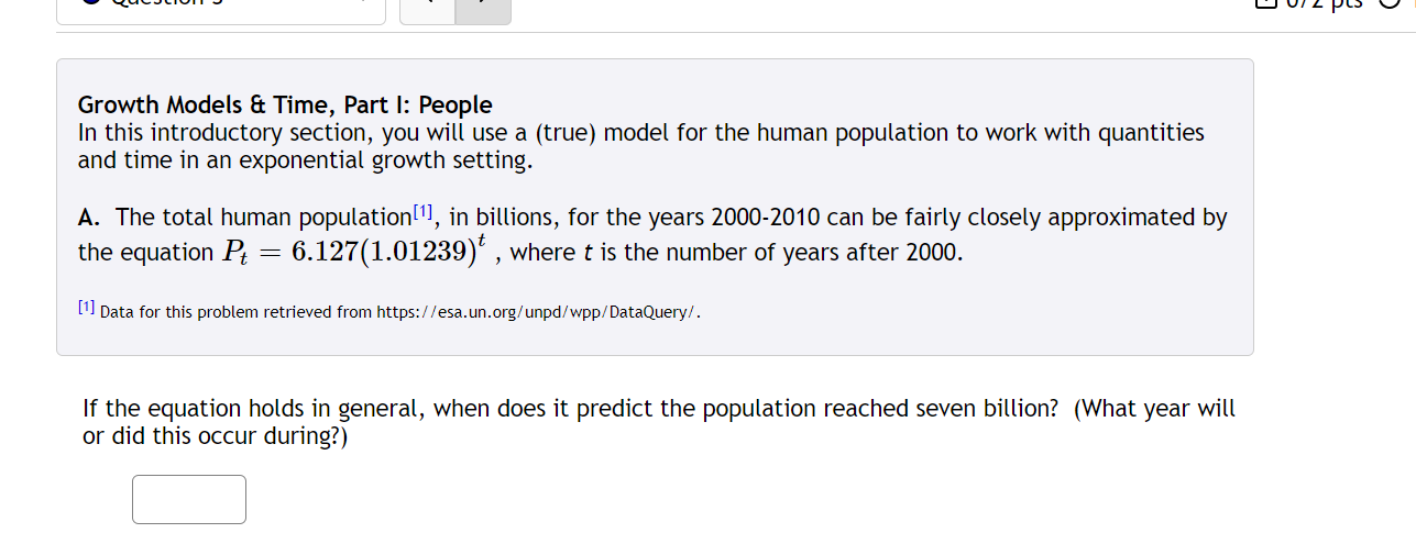 Solved Growth Models & Time, Part I: People In this | Chegg.com
