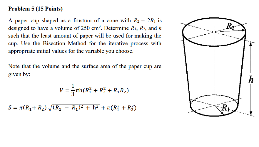 Solved Solve using Bisection method in MATLAB and show code | Chegg.com