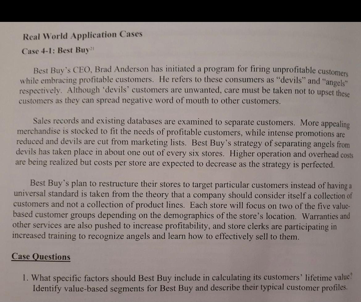 Solved Real World Application Cases Case 4-1: Best Buy21 | Chegg.com