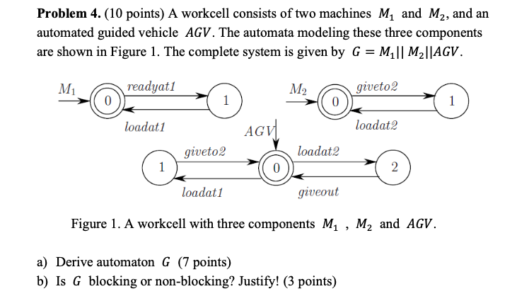 Solved Problem 4. (10 points) A workcell consists of two | Chegg.com