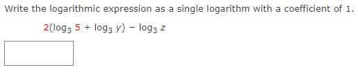 Solved Write the logarithmic expression as a single | Chegg.com