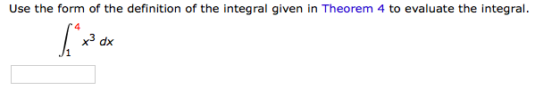 Solved Use the form of the definition of the integral given | Chegg.com