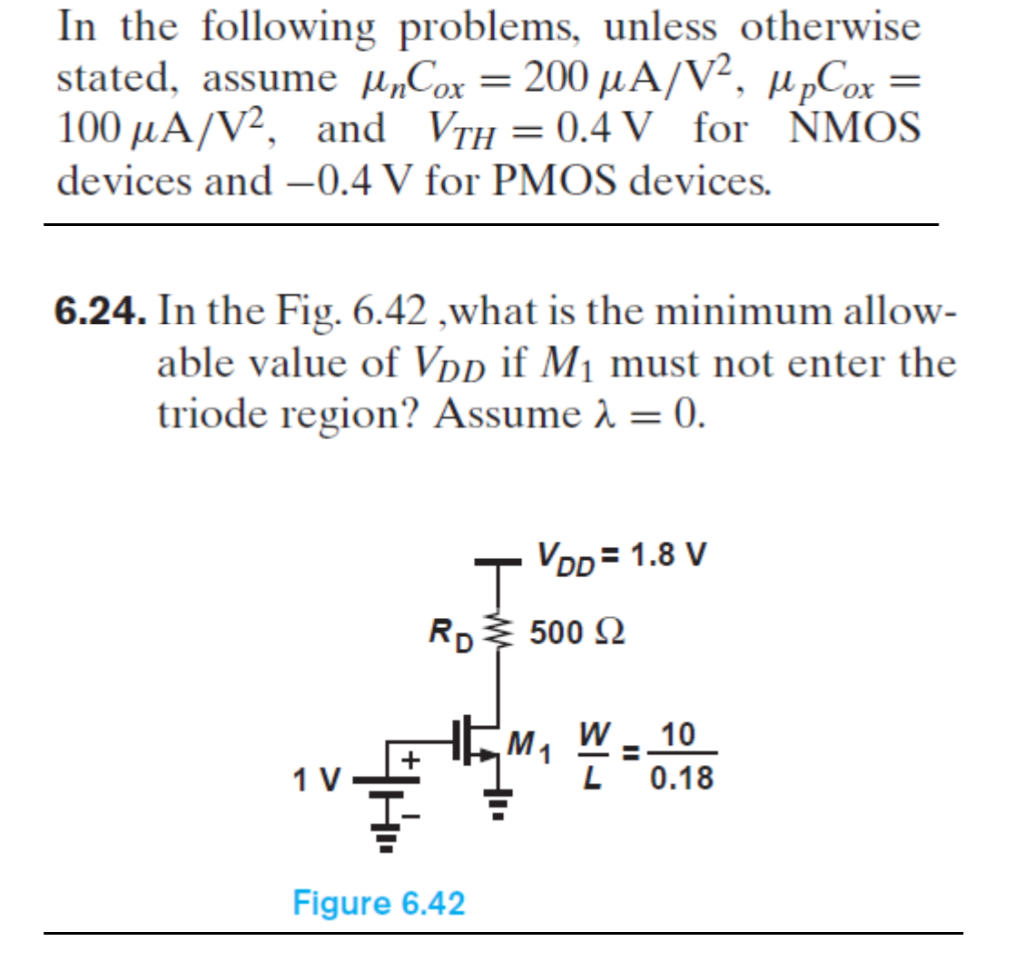Solved Triode region help. PMOS and NMOS . Saturation | Chegg.com