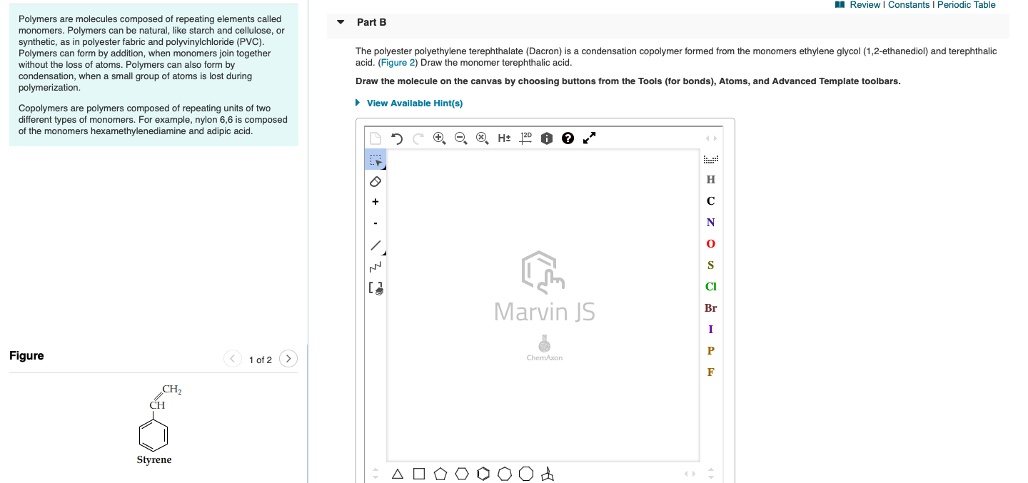 Solved Il Review | Constants Periodic Table Part B Polymers | Chegg.com