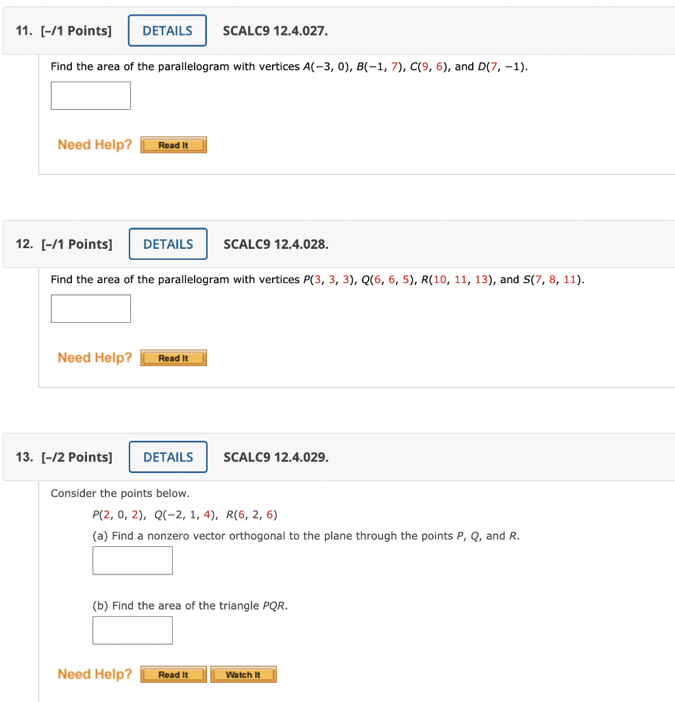 Solved -/1 Points] SCALC9 12.4.027. Find the area of the | Chegg.com