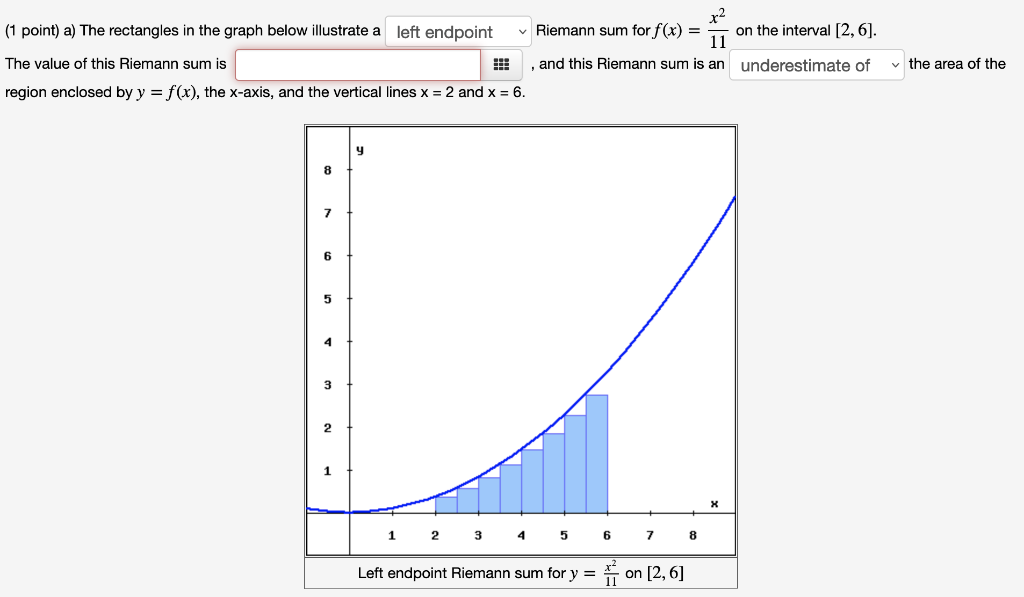 [Solved]: (1 point) a) The rectangles in the graph below i