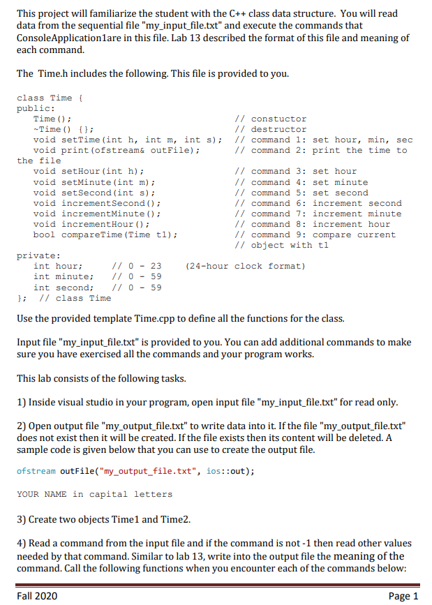 This project will familiarize the student with the | Chegg.com