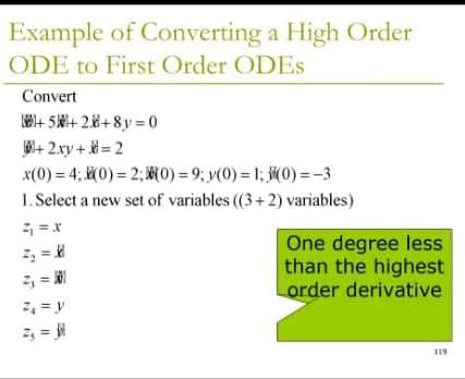 Example of Converting a High Order ODE to First Order | Chegg.com