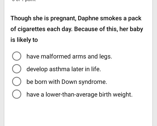 Solved What is a teratogen? A string of genetic material | Chegg.com