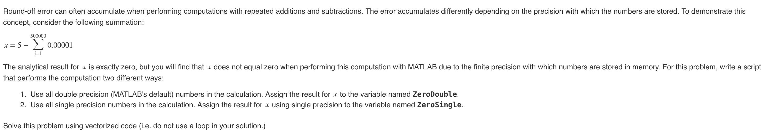 Solved Round-off error can often accumulate when performing | Chegg.com