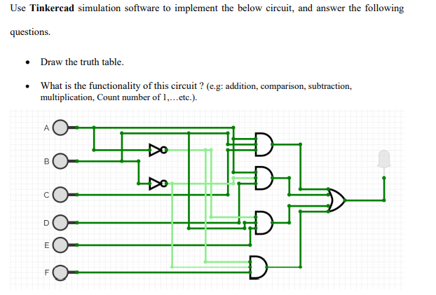Solved Use Tinkercad simulation software to implement the | Chegg.com