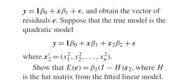 Solved 6.3. Suppose we have a single explanatory variable x. | Chegg.com