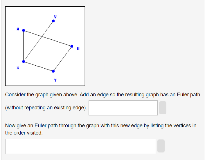 Solved Now give an Euler path through the graph with this | Chegg.com