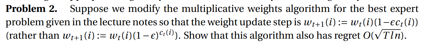 Solved Problem 2. Suppose we modify the multiplicative | Chegg.com