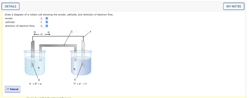 Solved DETAILS MY NOTES electron flow. Draw a diagram of a | Chegg.com