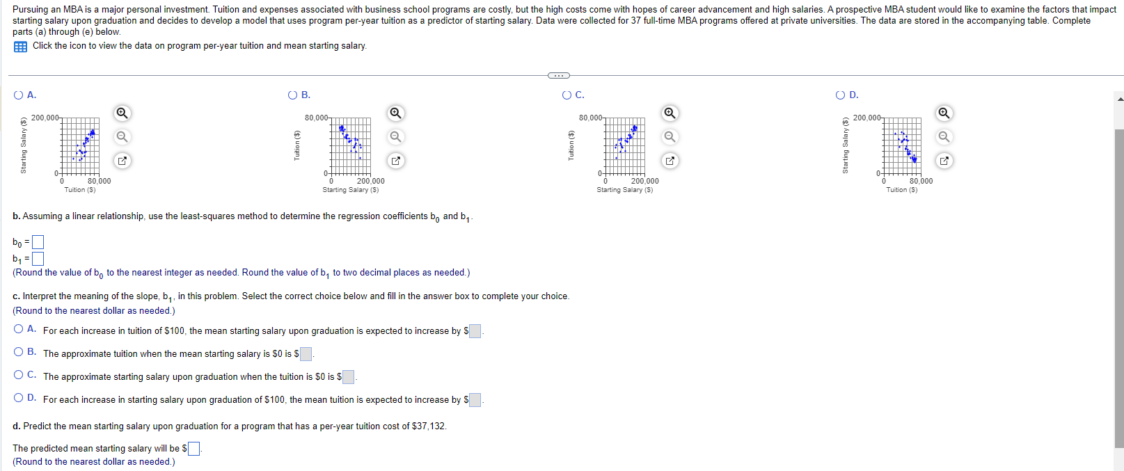 parts (a) through (e) below 罒 Click the icon to view | Chegg.com