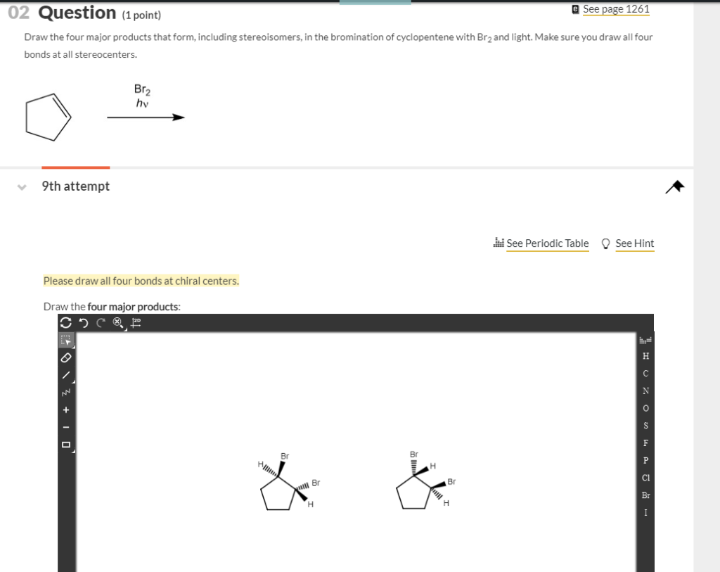 Solved 02 Question (1 point e See page 1261 Draw the four | Chegg.com