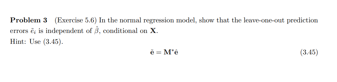 Problem 3 (Exercise 5.6) In the normal regression | Chegg.com