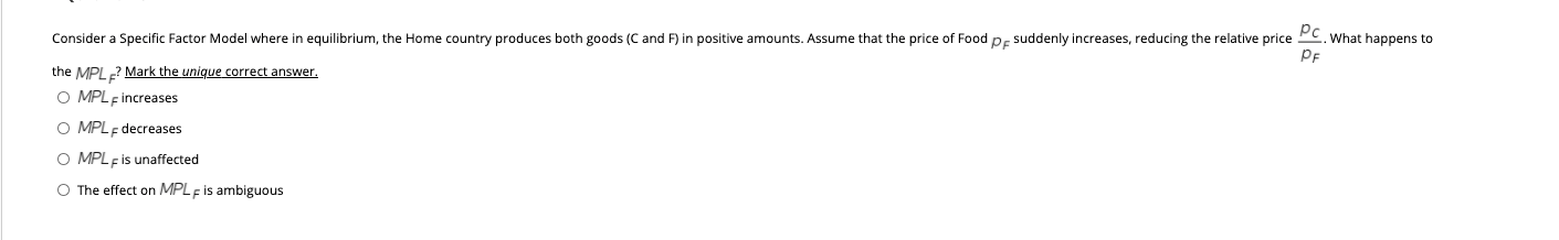Solved Pc PF What happens to Consider a Specific Factor | Chegg.com