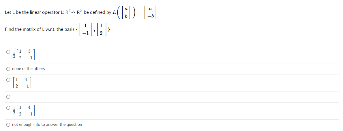 Solved Let L be the linear operator L: R2 -> R2 be defined | Chegg.com