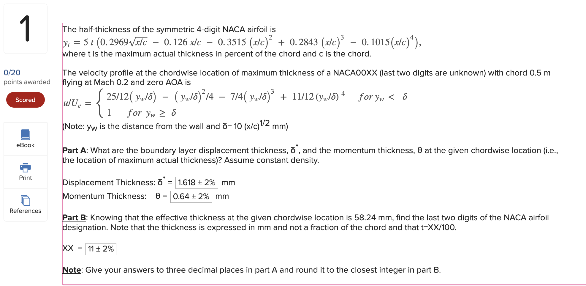 Solved The half-thickness of the symmetric 4-digit NACA | Chegg.com