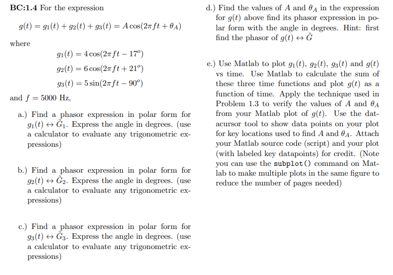 Solved BC:1.4 For the expression | Chegg.com